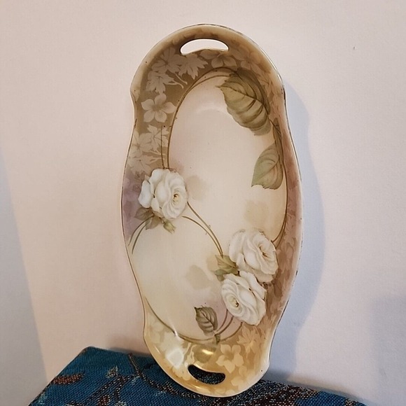 White | Dining | Regina Ware Germany White Rose Candy Serving Dish ...